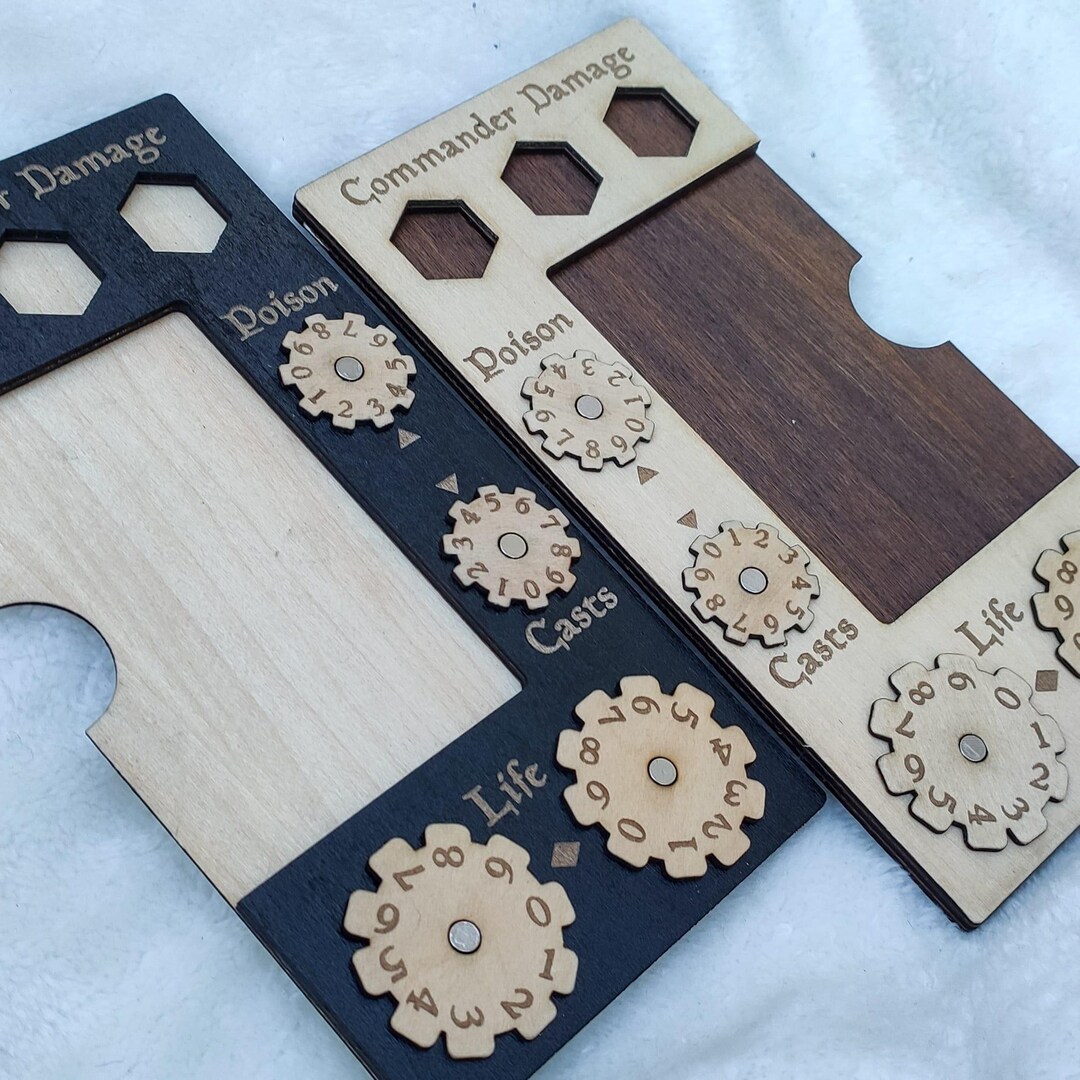 Handcrafted MTG Commander Tracker | Wooden Life Counter for Magic: the ...