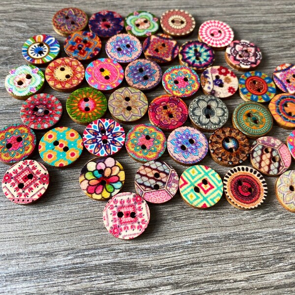 Bohemian Buttons - Etsy