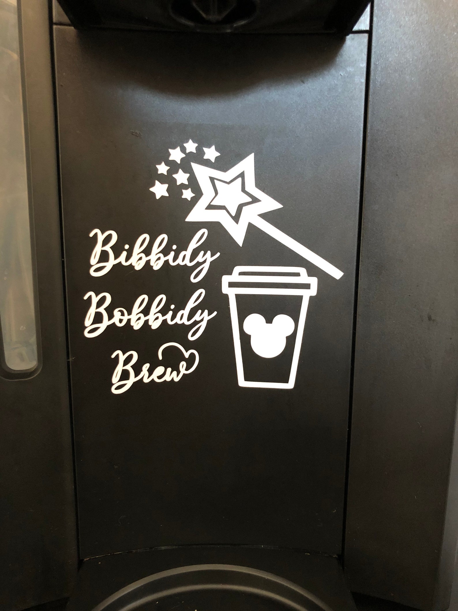 Decal for Coffee Maker, Coffee Machine Decal, Keurig Stickers, Bibbidi ...