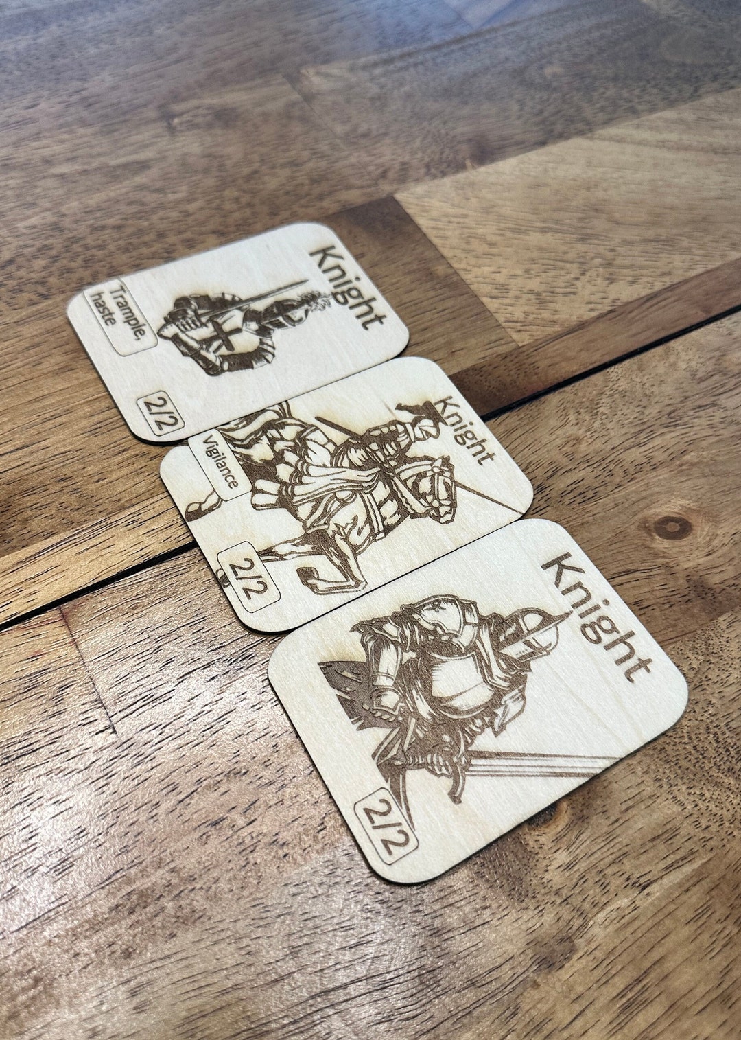Knight Token, Knight Tokens Wood, MTG Wood Tokens, Magic the Gathering ...