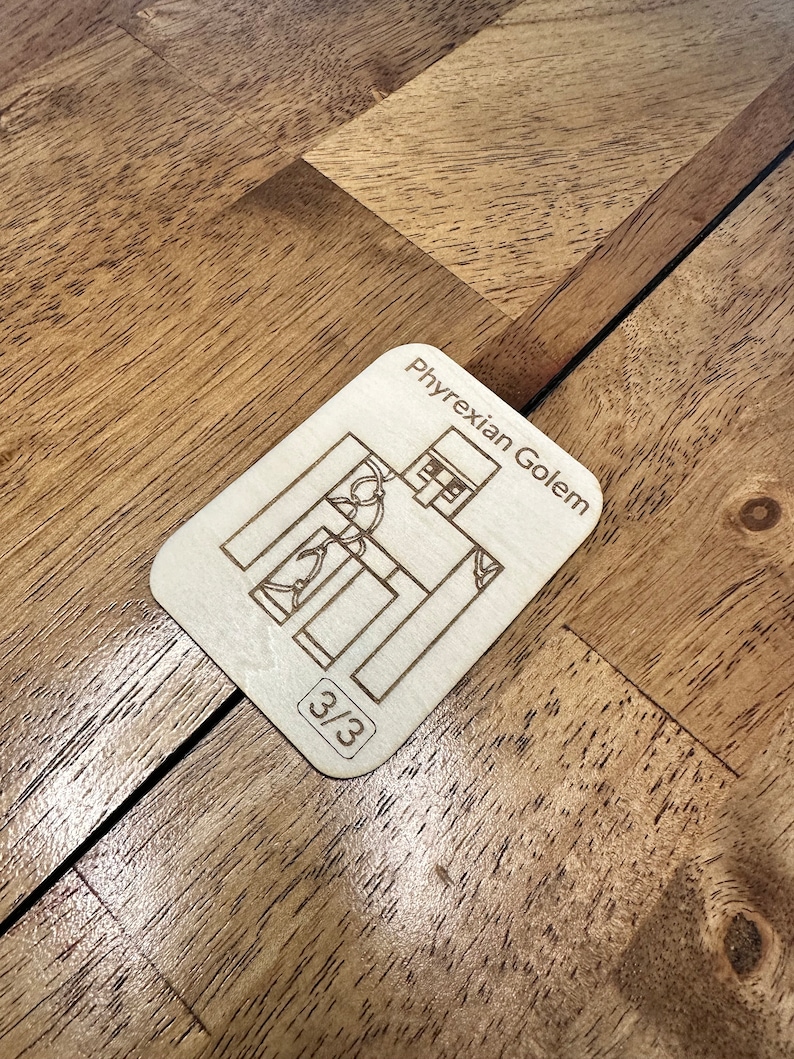 Phyrexian Golem Token, Phyrexian Golem Tokens Wood, MTG Wood Tokens ...