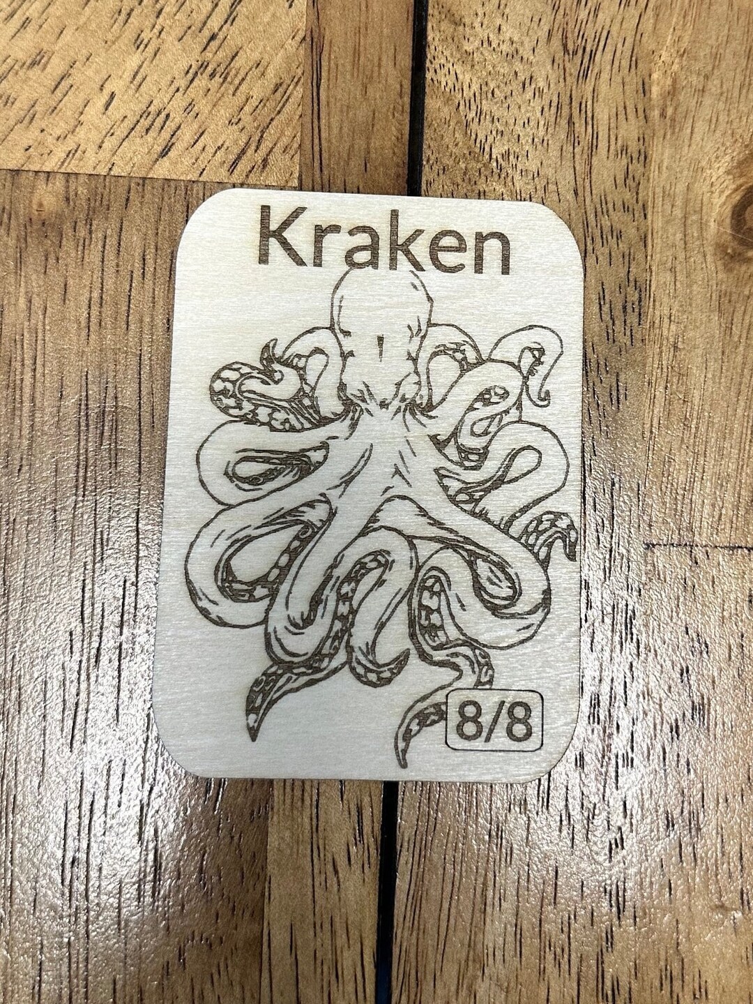 Kraken Token, Kraken Tokens Wood, MTG Wood Tokens, Magic the Gathering ...
