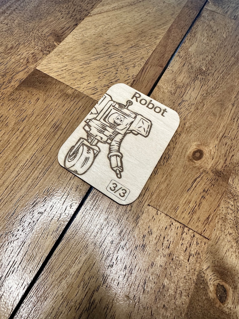 Robot Token, Robot Tokens Wood, MTG Wood Tokens, Magic the Gathering ...