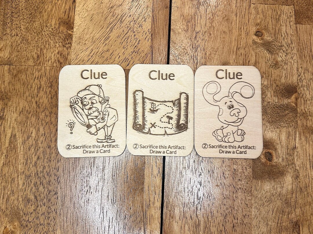 Wooden Clue Token: MTG Proxy Tokens, Laser Engraved - Etsy
