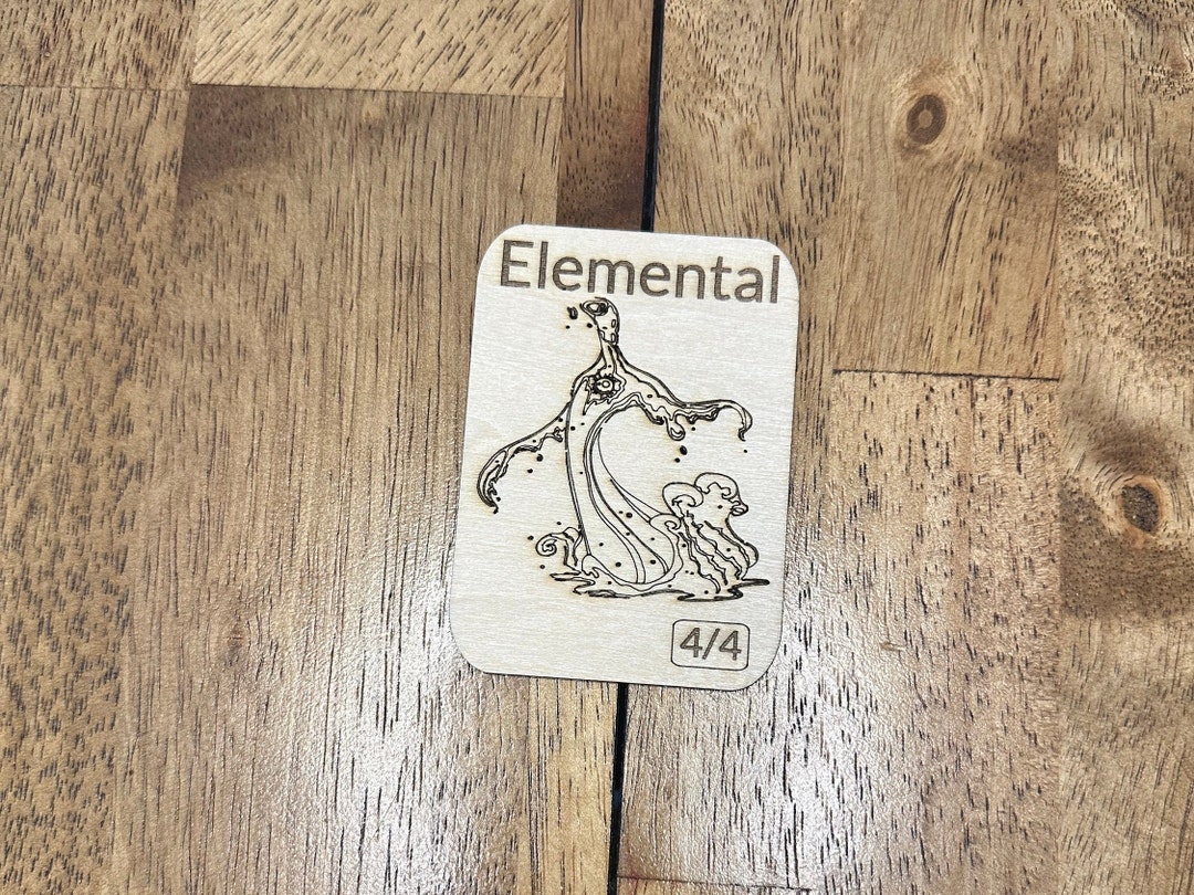 Elemental Token, Elemental Tokens Wood, MTG Wood Tokens, Magic the ...
