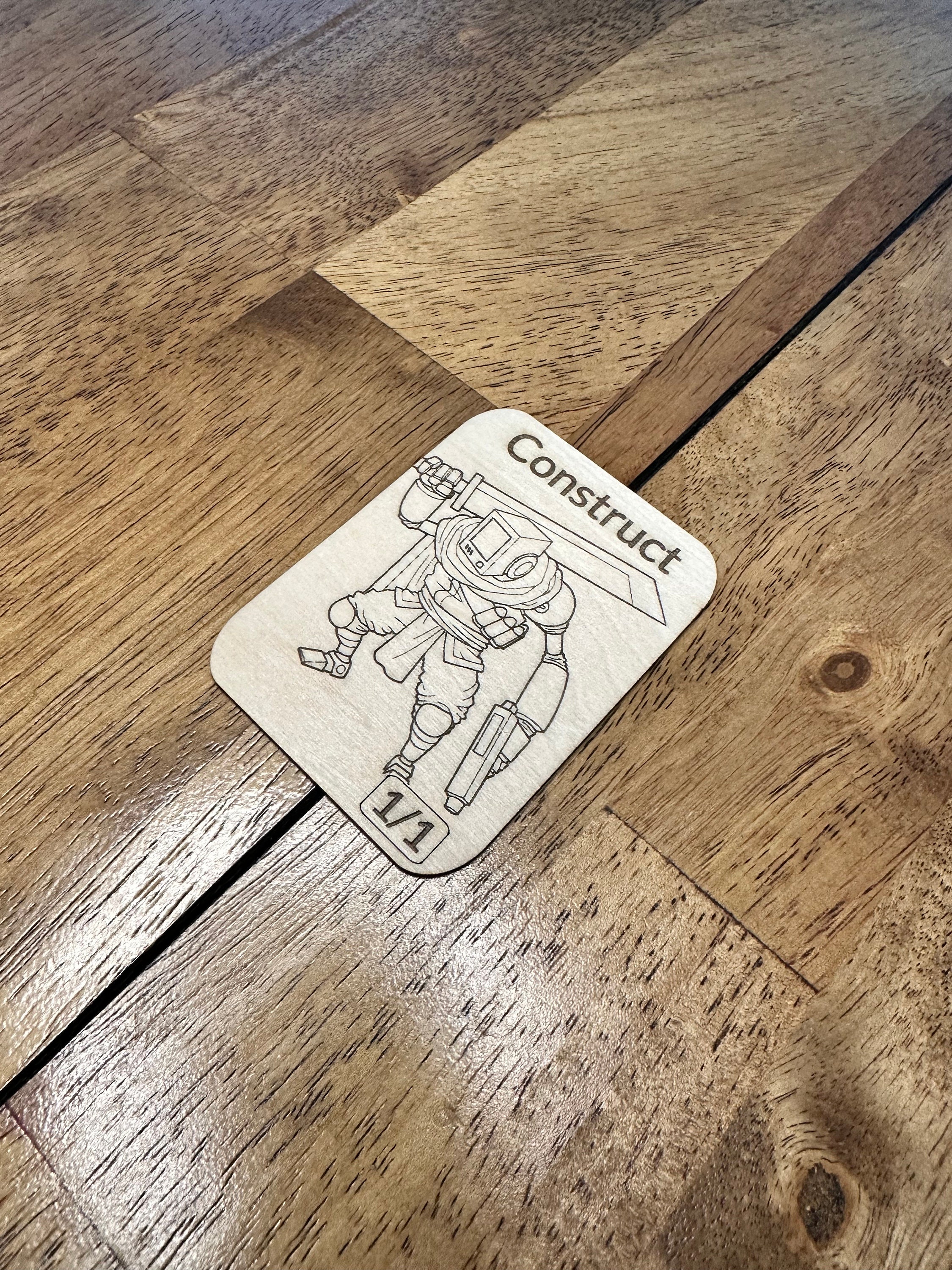 Construct Token, Construct Tokens Wood, MTG Wood Tokens, Magic the ...