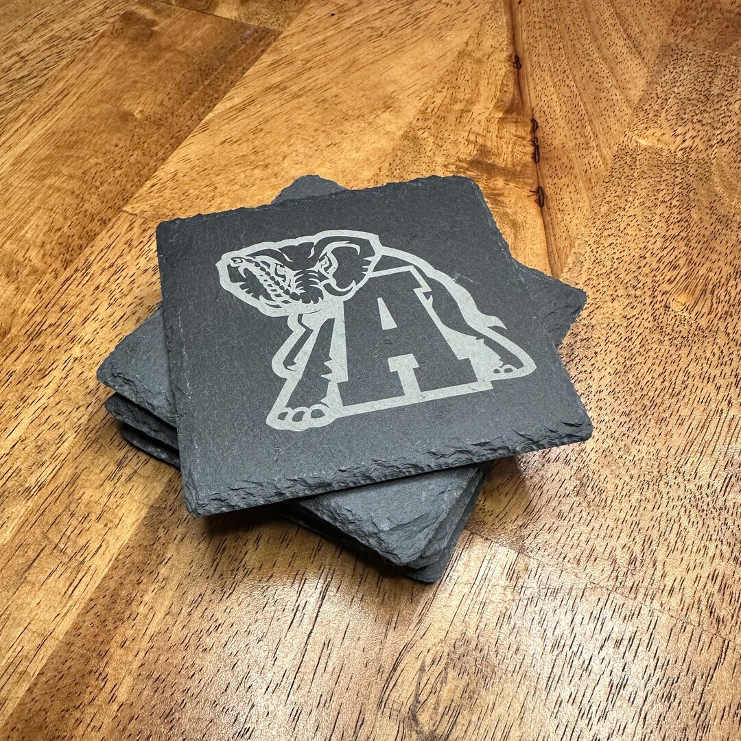Crimson Tide Slate Coasters, University of Alabama, SEC Gifts, Roll ...