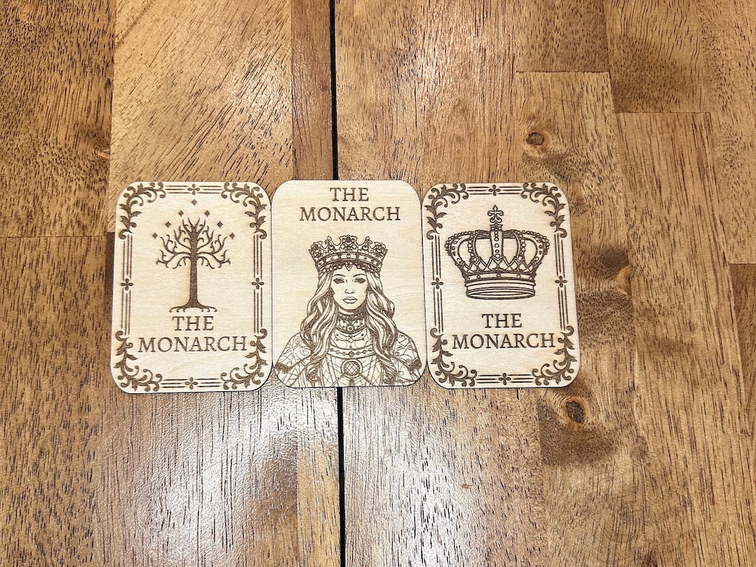 The Monarch Token, the Monarch Tokens Wood, MTG Wood Tokens, Magic the ...
