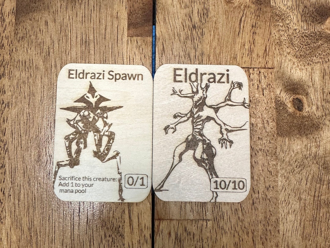 Eldrazi Token, Eldrazi Tokens Wood, MTG Wood Tokens, Magic the ...