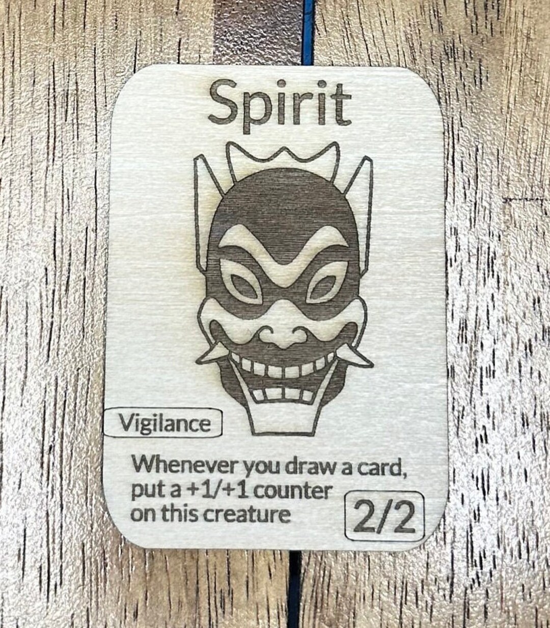 Spirit Token, Spirit Tokens Wood, MTG Wood Tokens, Magic the Gathering ...