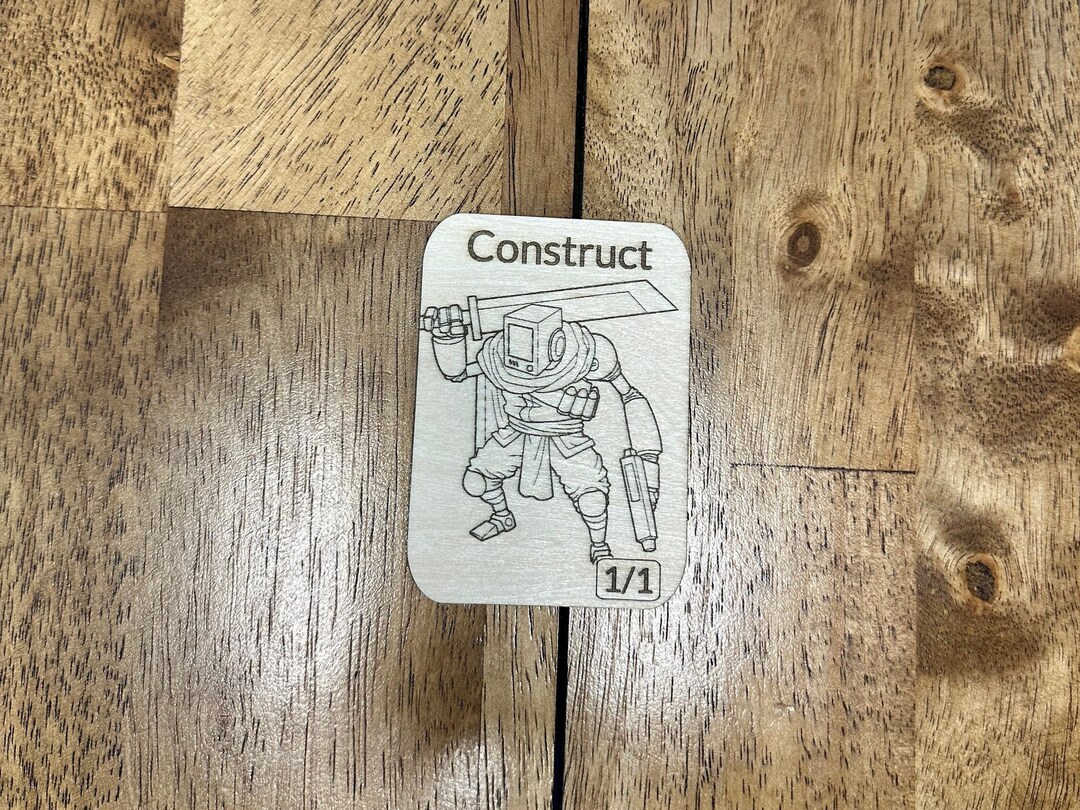 Construct Token, Construct Tokens Wood, MTG Wood Tokens, Magic the ...