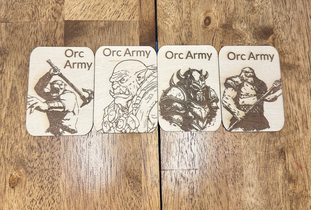 Orc Army Token, Orc Army Tokens Wood, MTG Wood Tokens, Magic the ...