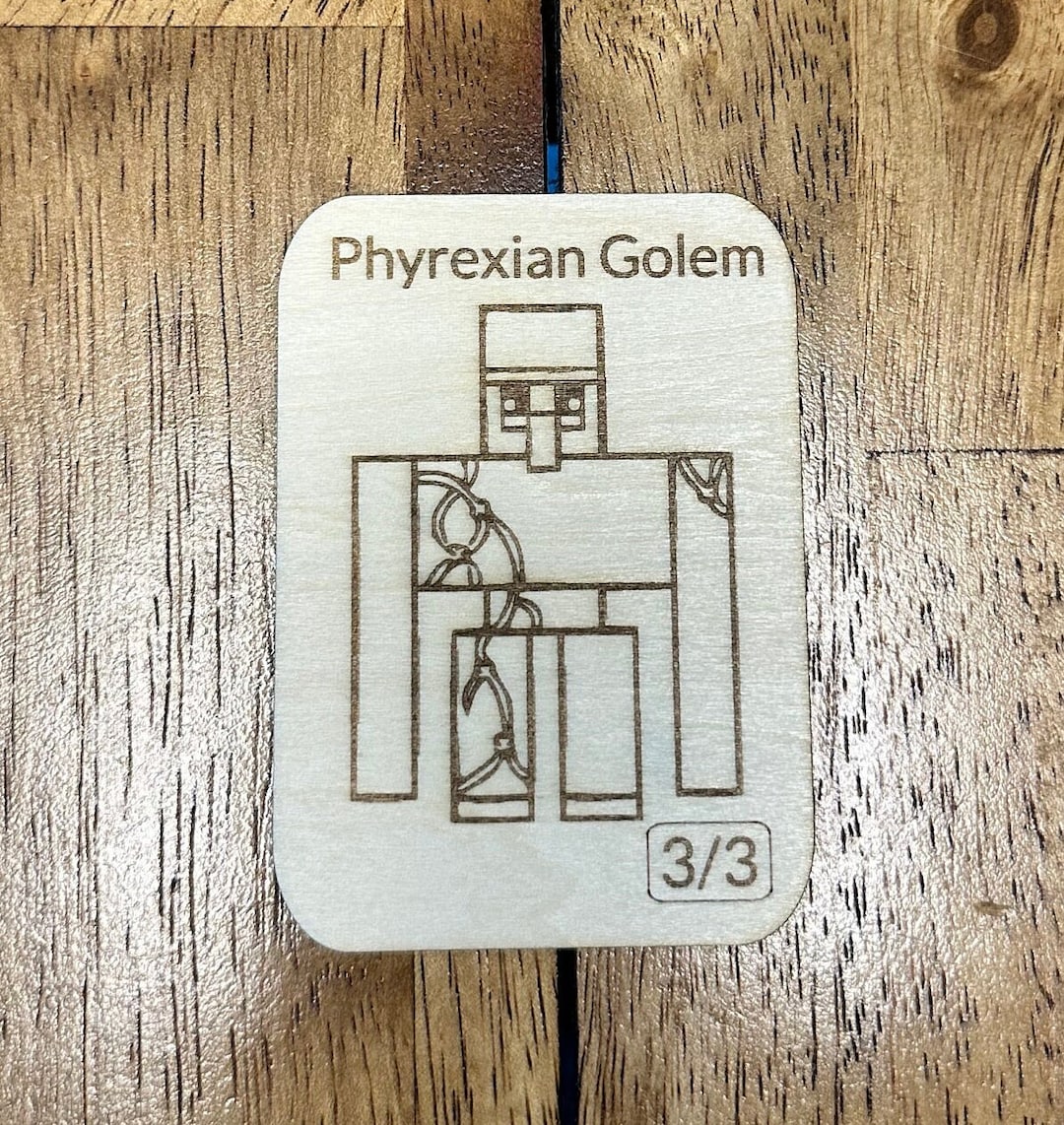 Phyrexian Golem Token, Phyrexian Golem Tokens Wood, MTG Wood Tokens ...