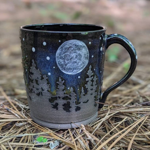 Ceramic Mug Moon - Etsy
