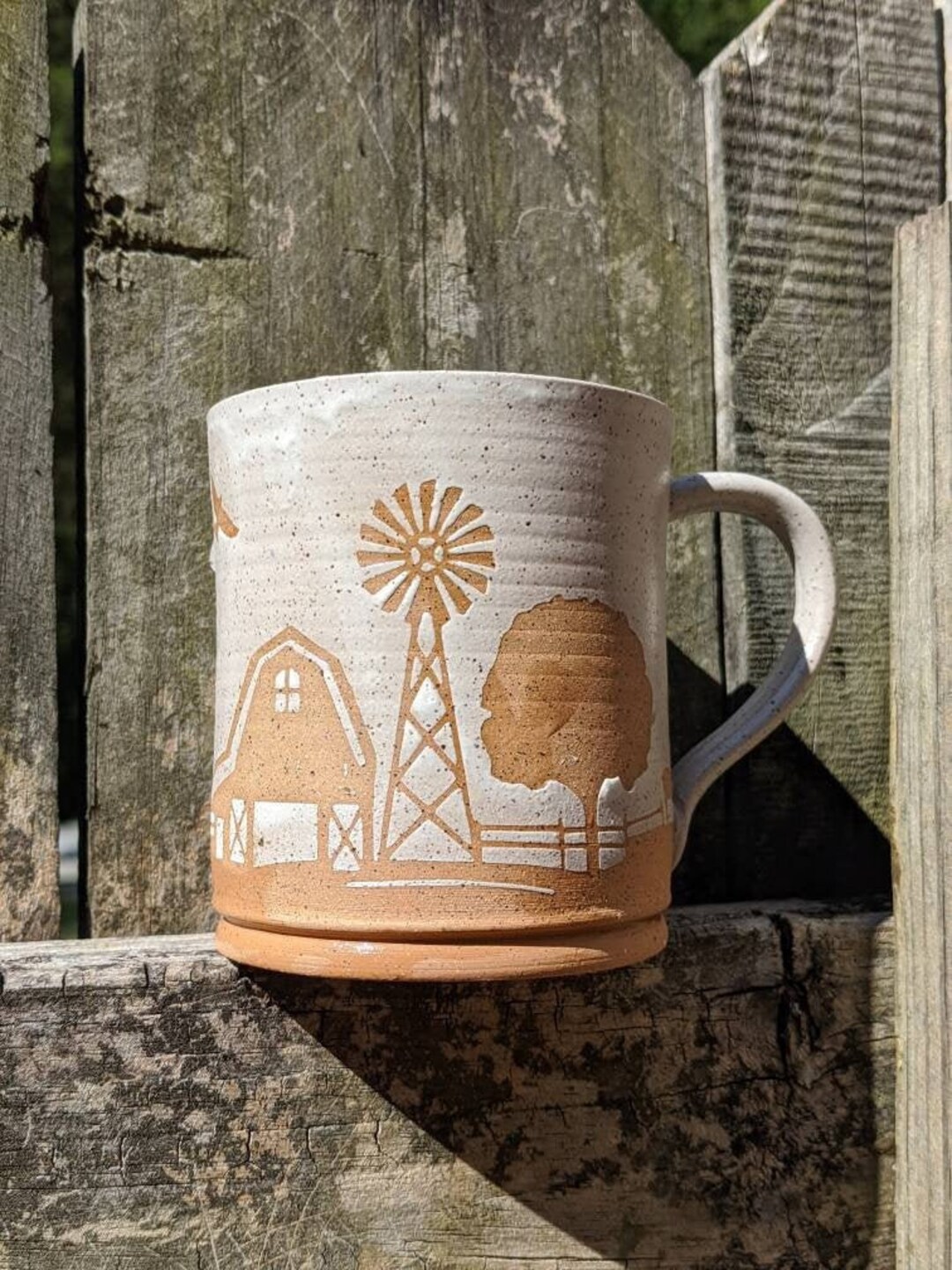 Farm Pottery Mug // Handmade Stoneware Pottery Mug Ceramic Mugs Rustic ...