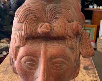 Pakal Janaab' Sculpture Stone Resin Mayan grave Metal and Wood ...