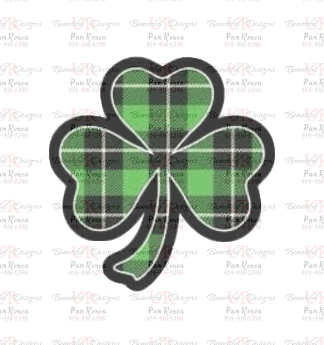 Plaid Clover PNG,JPG File, Sublimation - Etsy