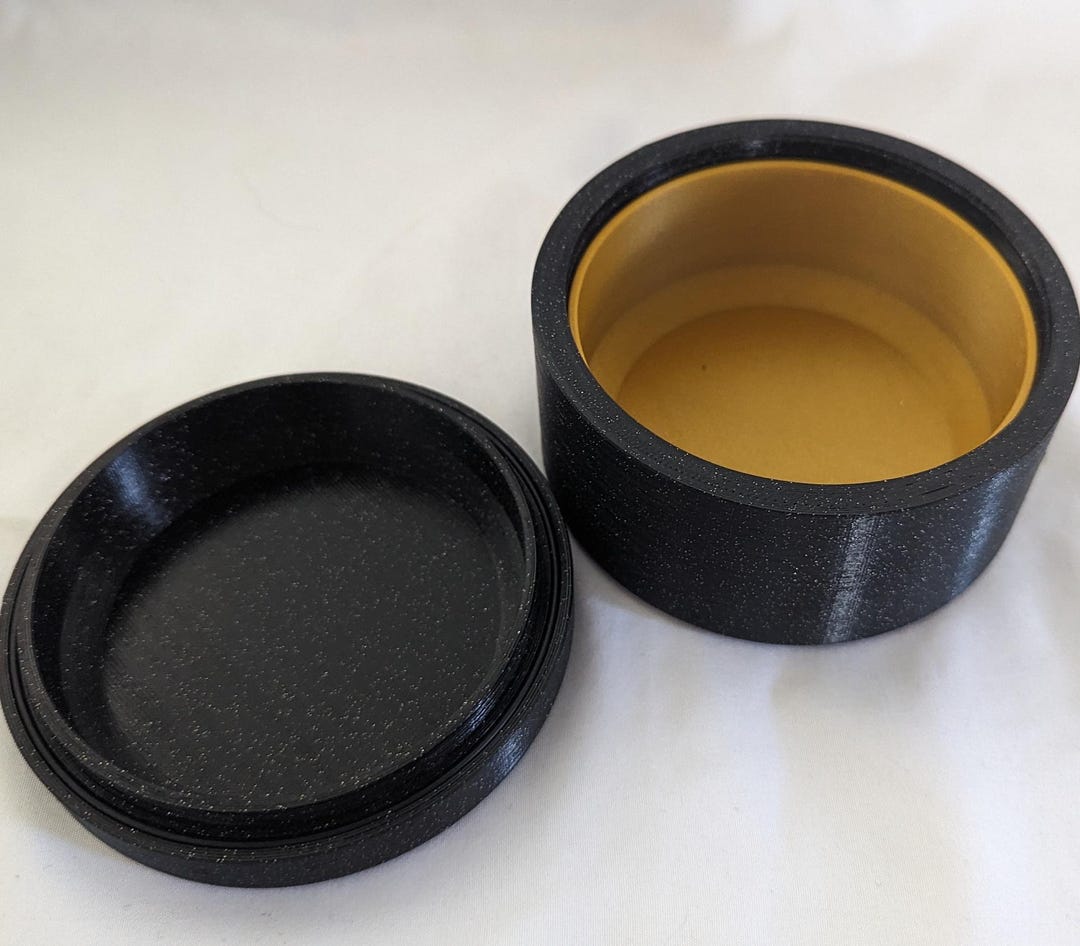 3d Printed Wide Round Storage Box, Storage Container, Jewelry, Sealed ...