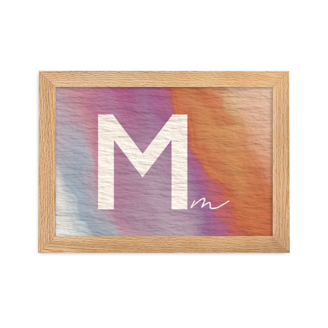 Framed Letter M Art for Nursery, Dorm Room, Playroom - Etsy