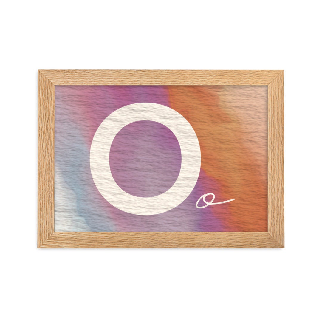 Framed Letter O Art for Dorm Room, Playroom, Nursery - Etsy