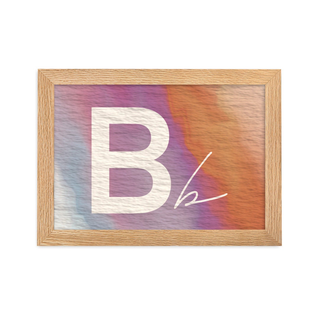 Framed Letter B Art for Dorm, Playroom, Nursery - Etsy