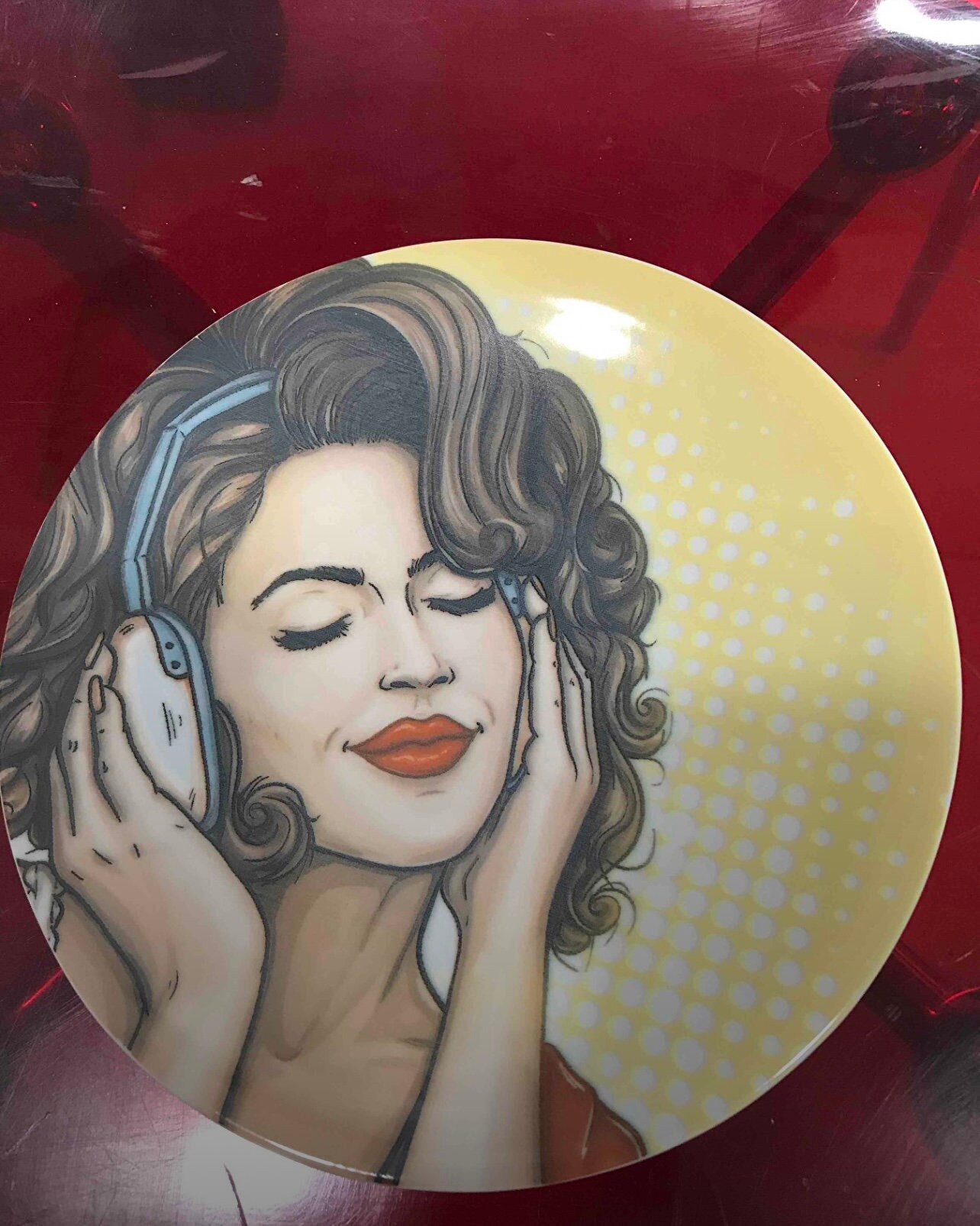 Retro Pop-art Plates Unique Design Modern Girls' Power Cake Dessert ...