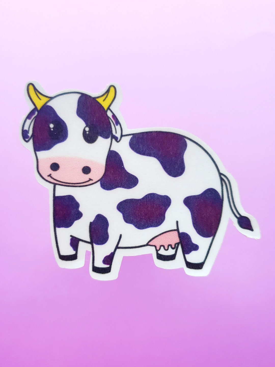 Plum Grape Fruit Cow Sticker - Etsy