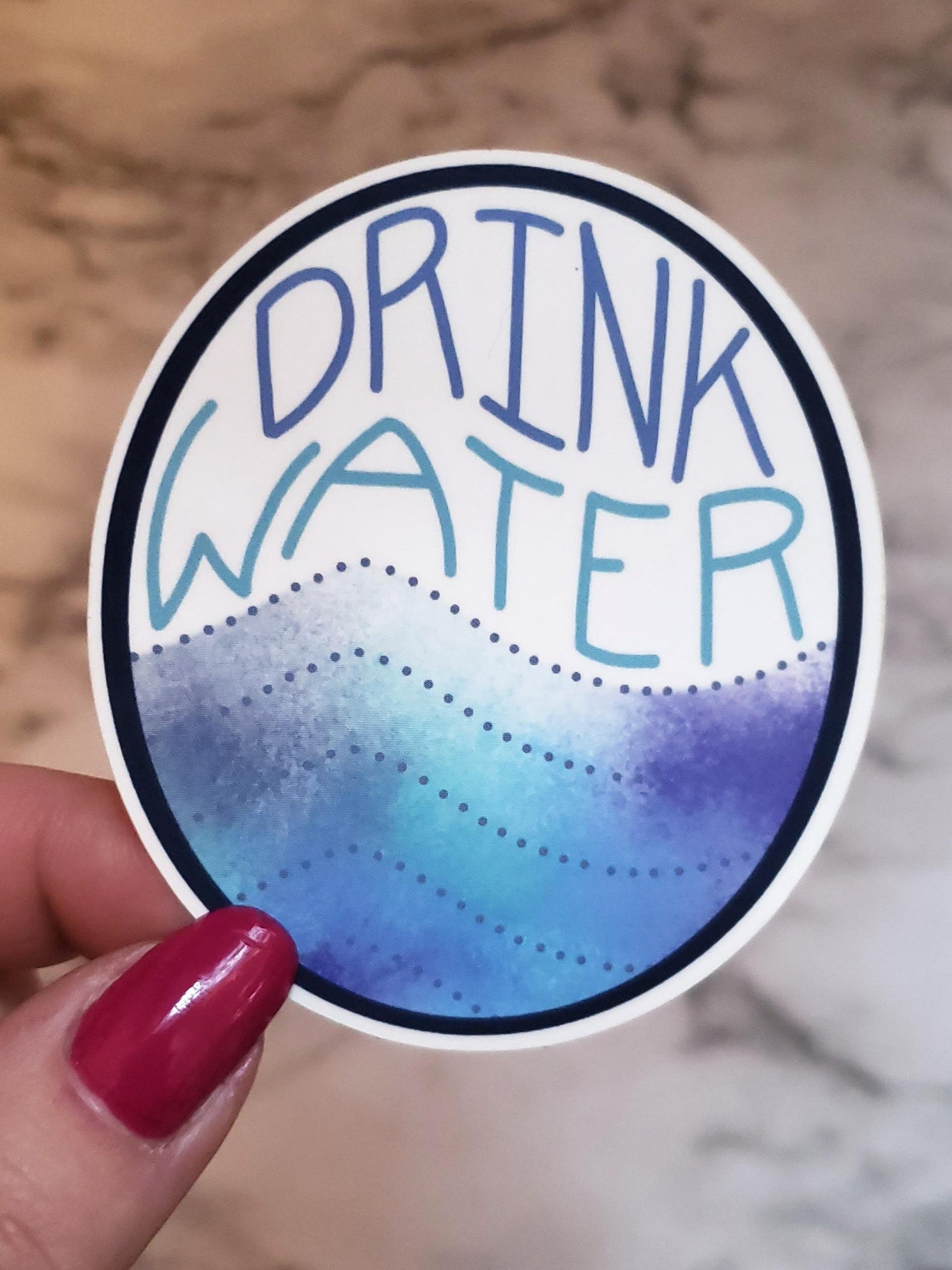 3x3 Drink Water Reminder Sticker for Water Bottle and Computer - Etsy