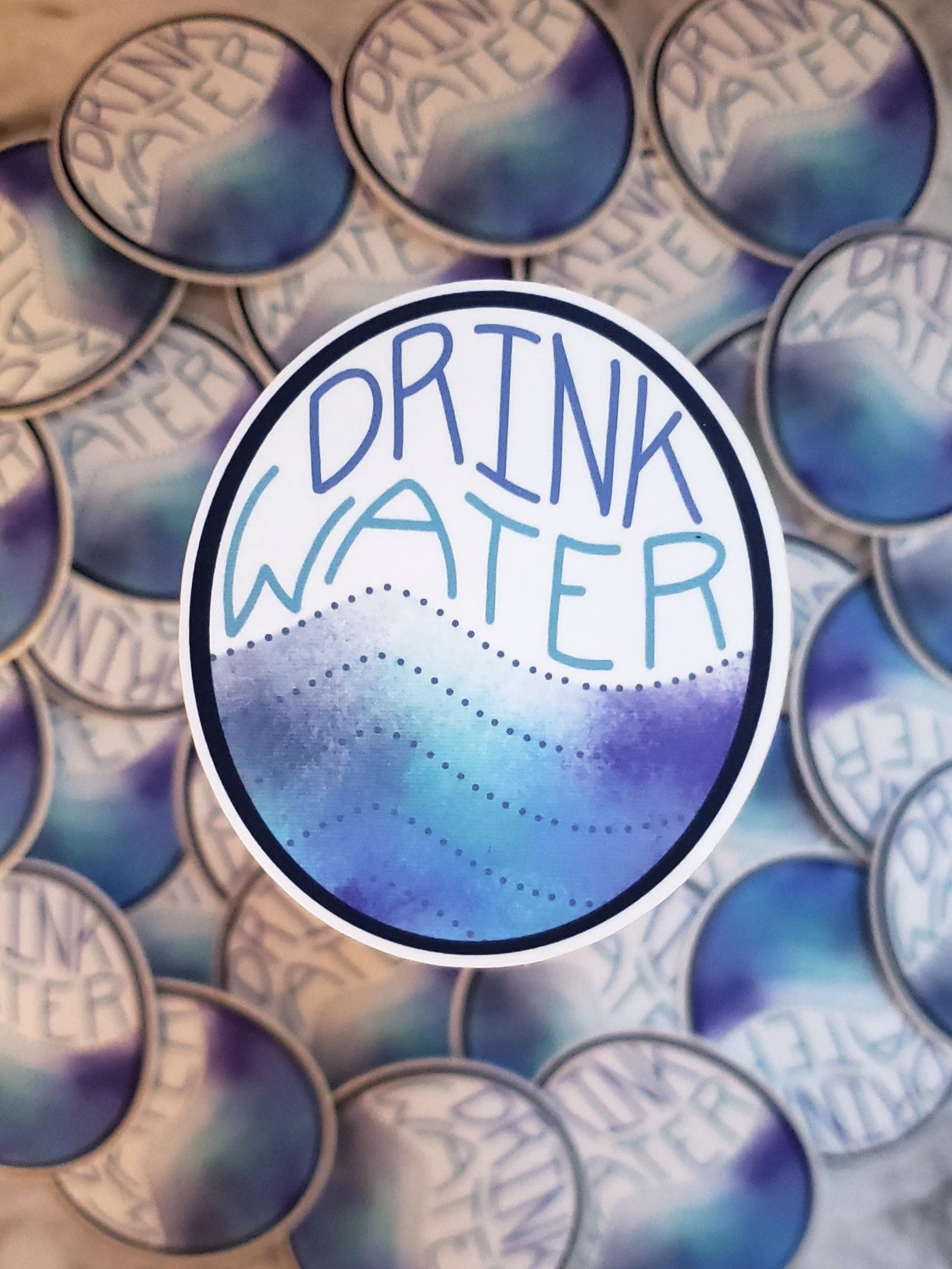 3x3 Drink Water Reminder Sticker for Water Bottle and Computer - Etsy