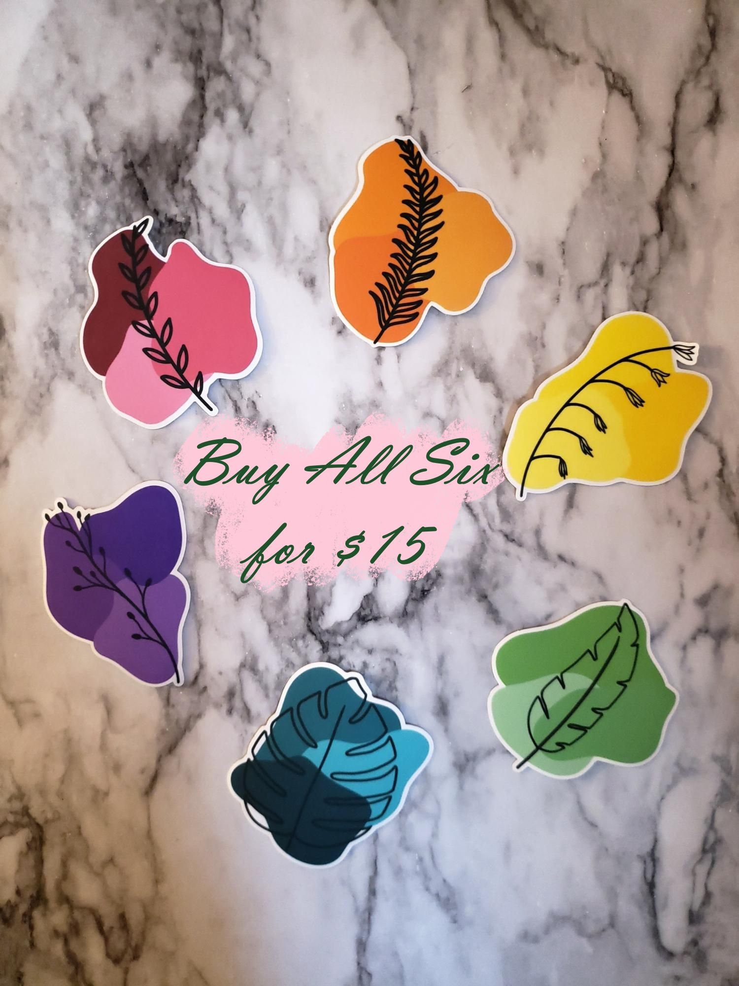 3x3 Green Flower Stem Sticker for Water Bottle and Computer - Etsy