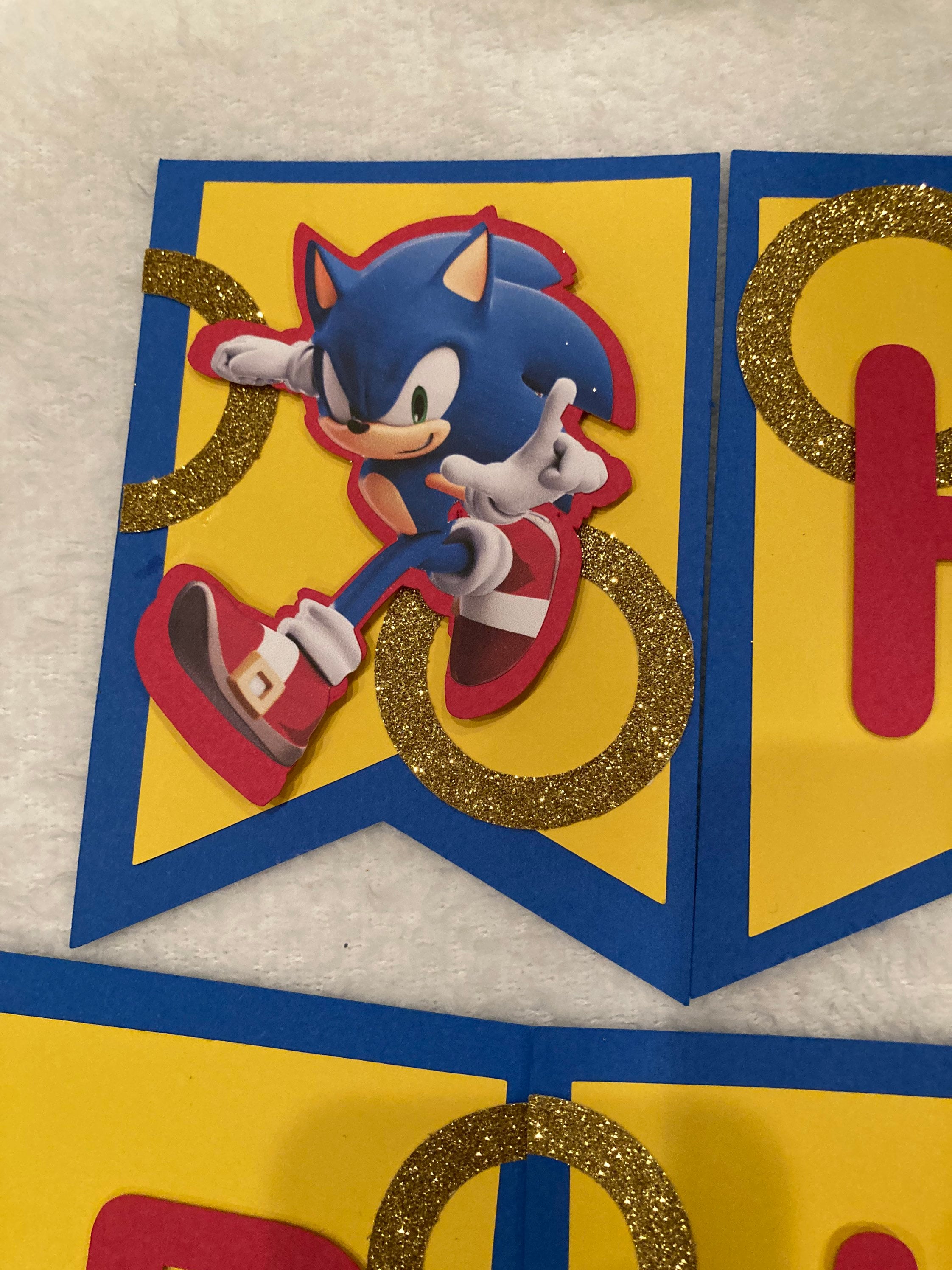 Sonic Birthday Banner | Etsy
