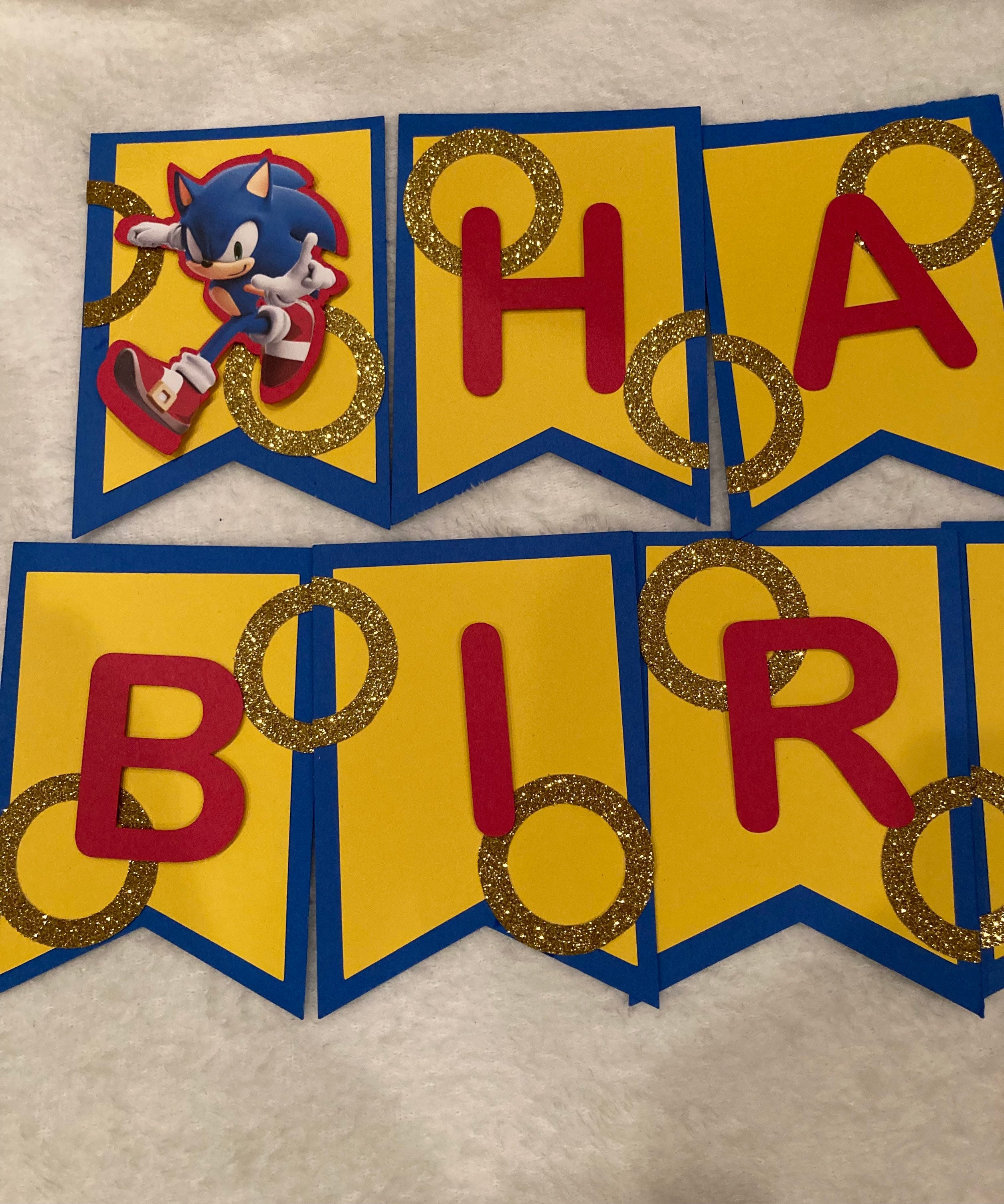 Sonic Birthday Banner | Etsy