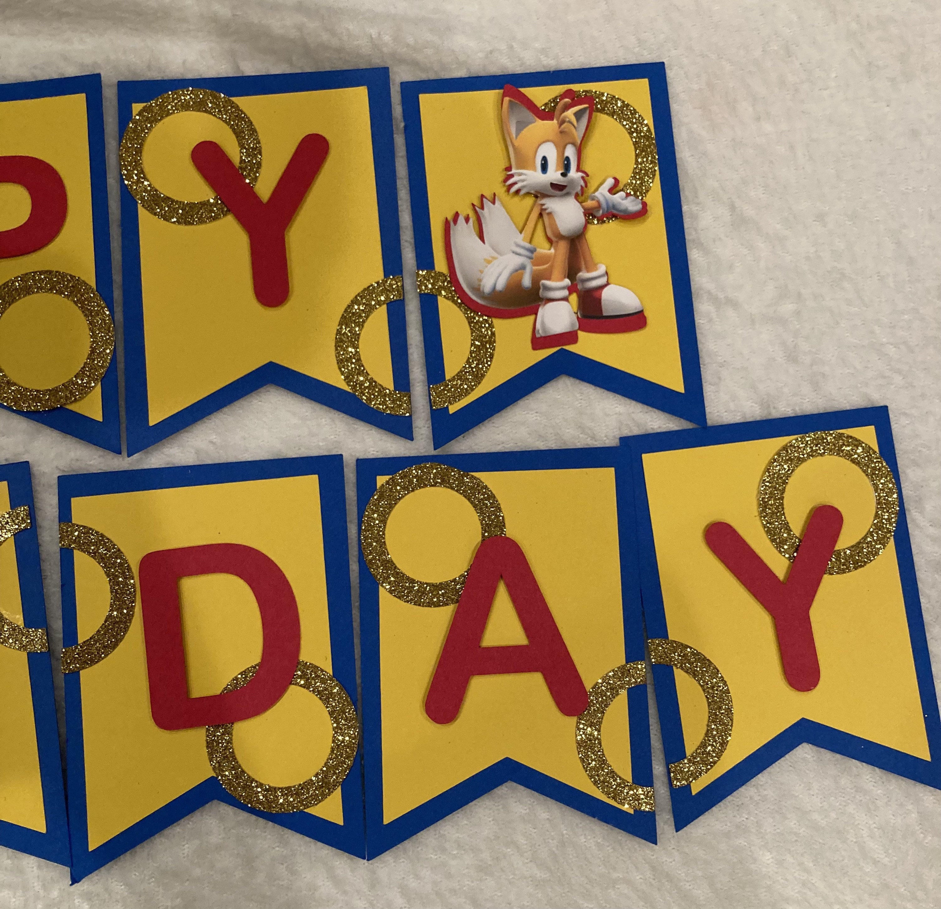 Sonic Birthday Banner | Etsy