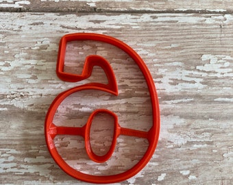 Number 6 With Balloons Cookie Cutter. Number 6 Cookie Cutter. Number ...