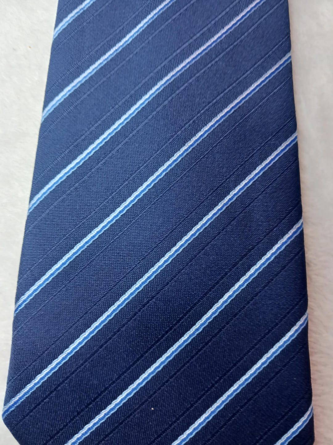 Men's Blue Striped Necktie Light Blue Thin Stipes - Etsy
