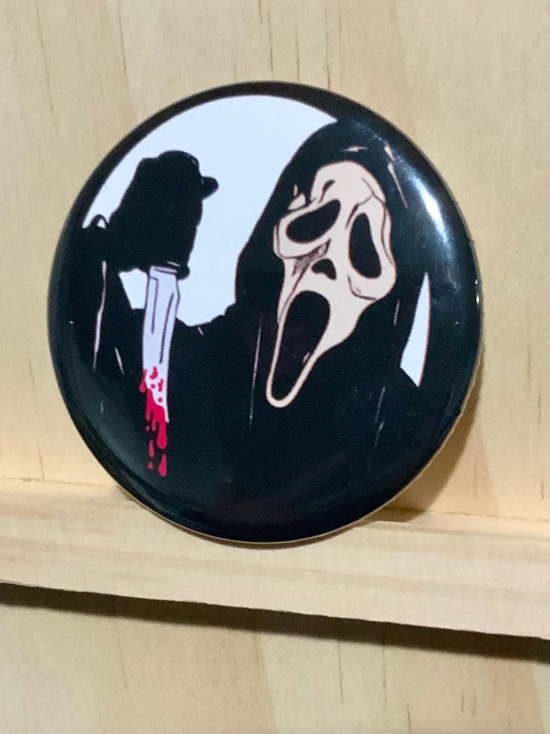 Ghost With a Face Serial Killer Pin Back Button Accessories - Etsy