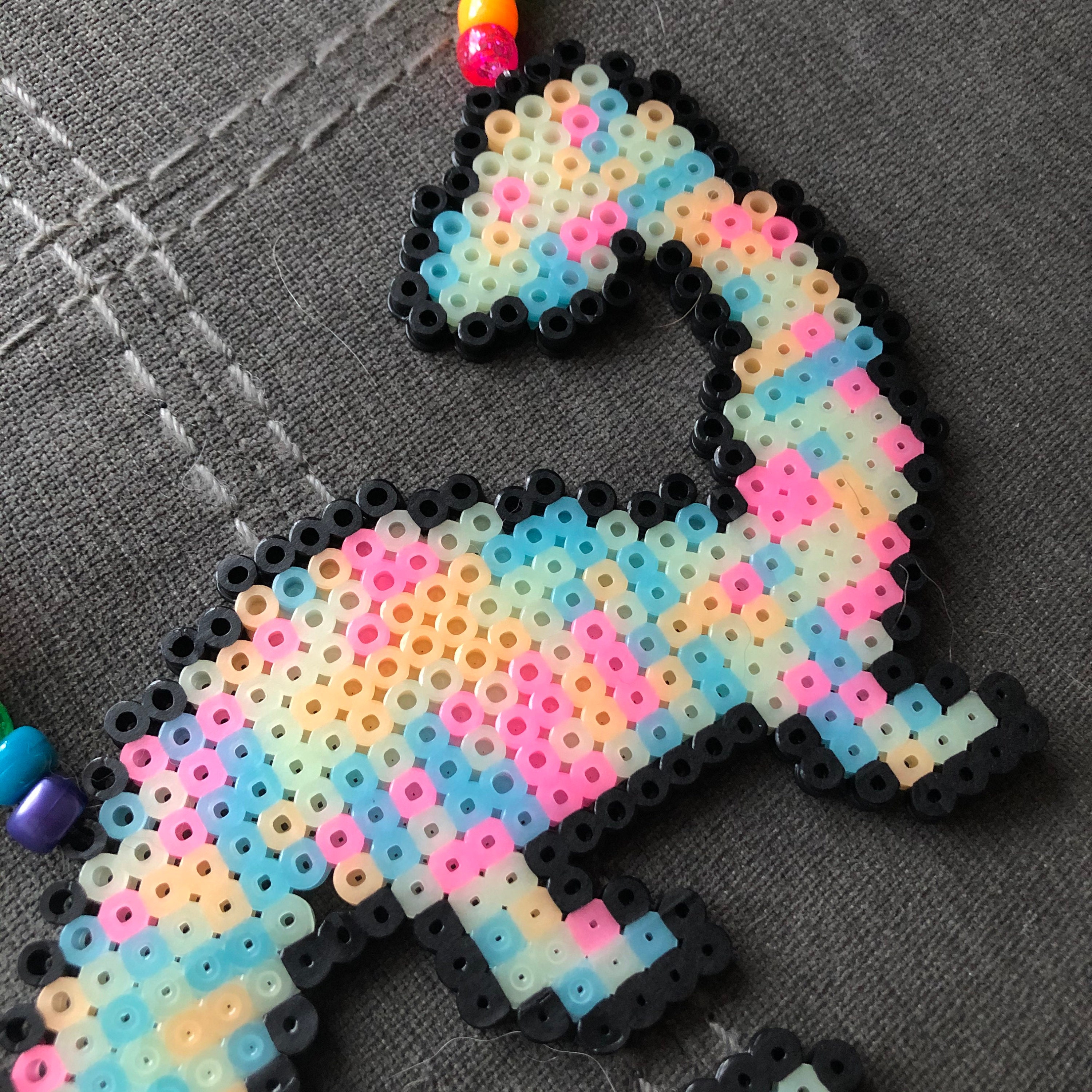 Kandi Charm Necklace - Disco Glow Dino - Etsy