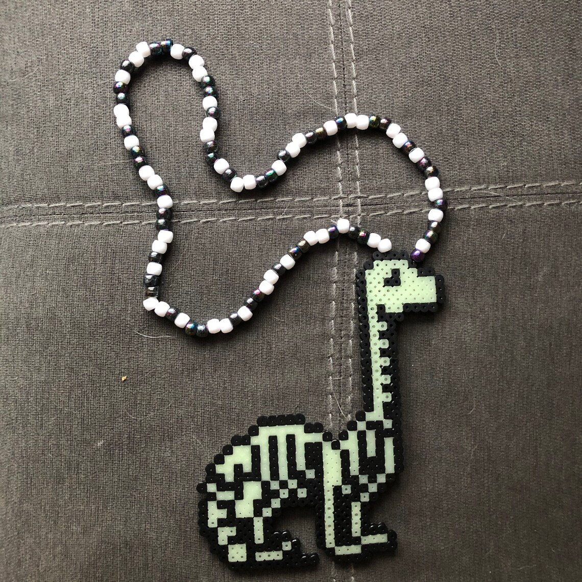 Kandi Charm Necklace Dino Skeleton - Etsy