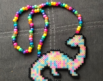 Kandi Charm Necklace Dino Skeleton | Etsy