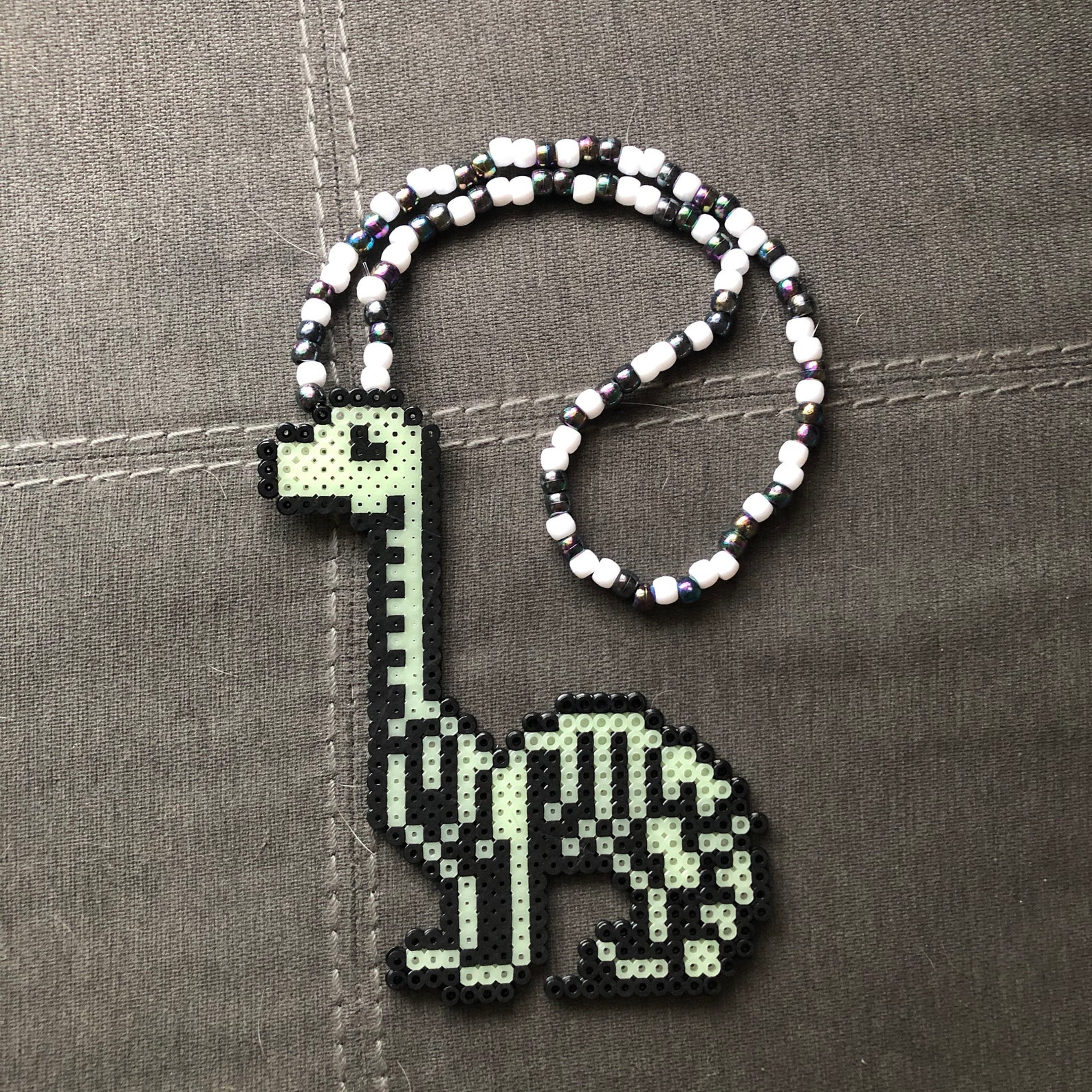 Kandi Charm Necklace Dino Skeleton - Etsy