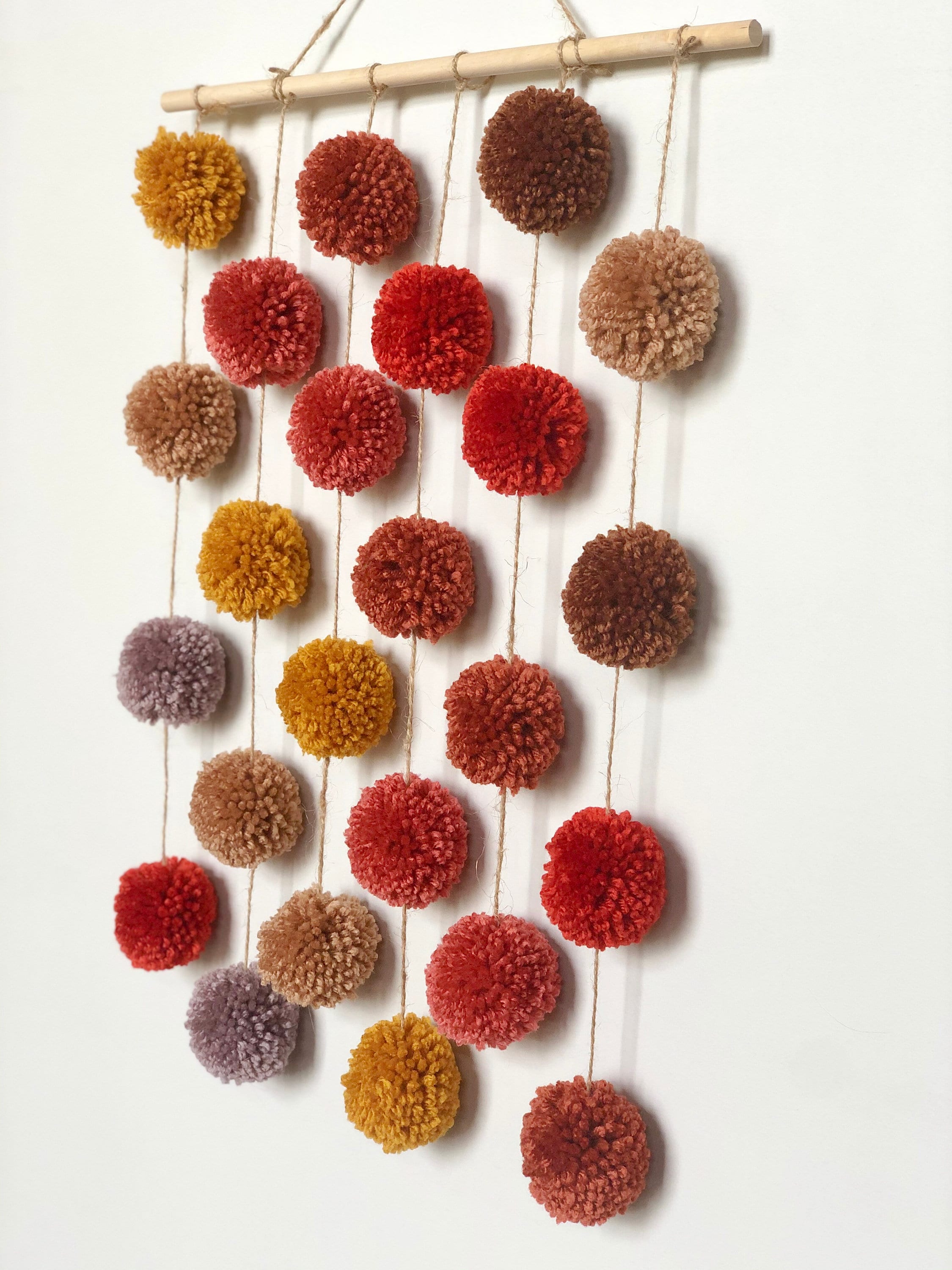 Red Rock Canyon Boho Wall Hanging Pom Pom Wall Hanging | Etsy