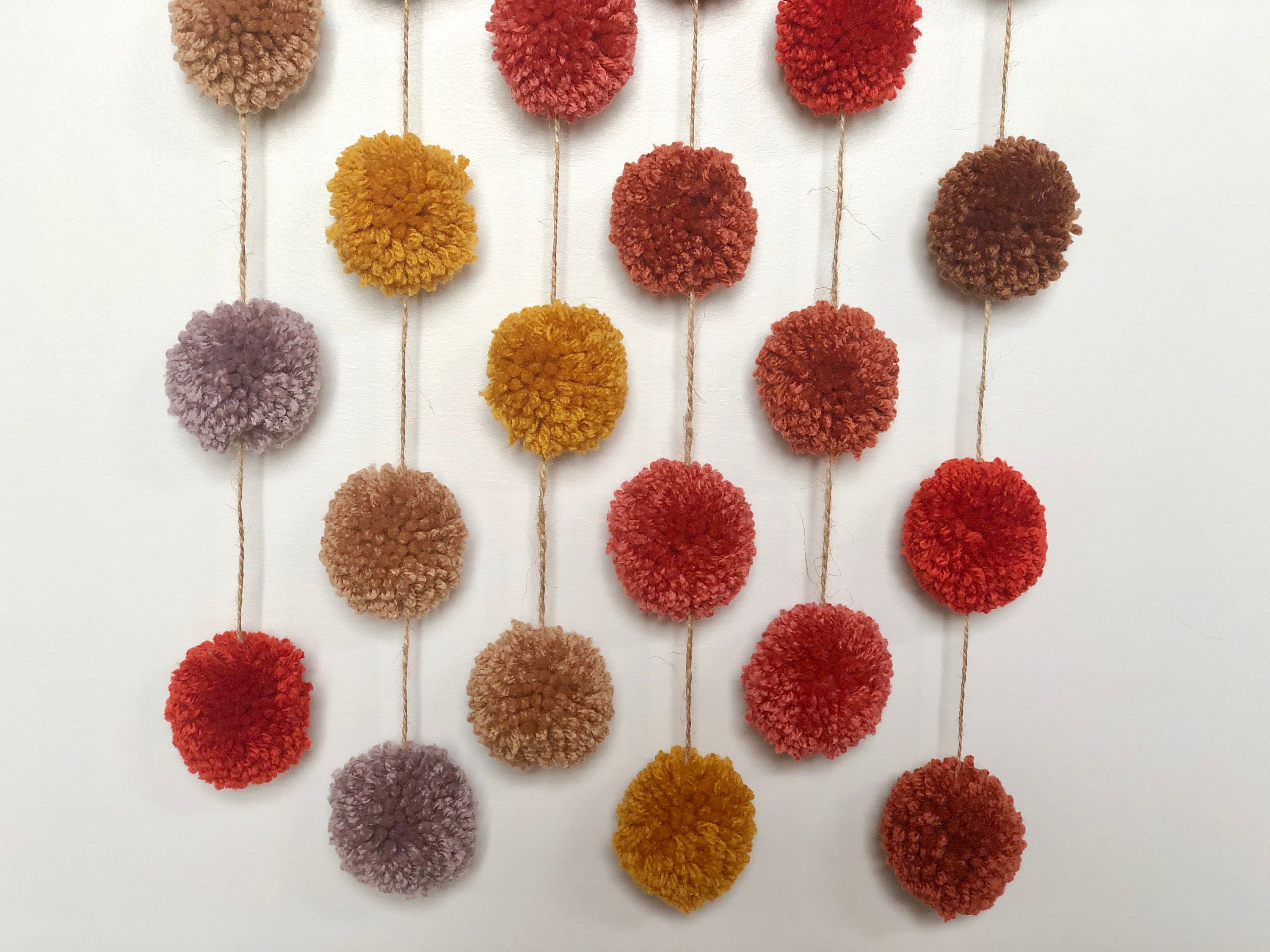 Red Rock Canyon Boho Wall Hanging Pom Pom Wall Hanging | Etsy