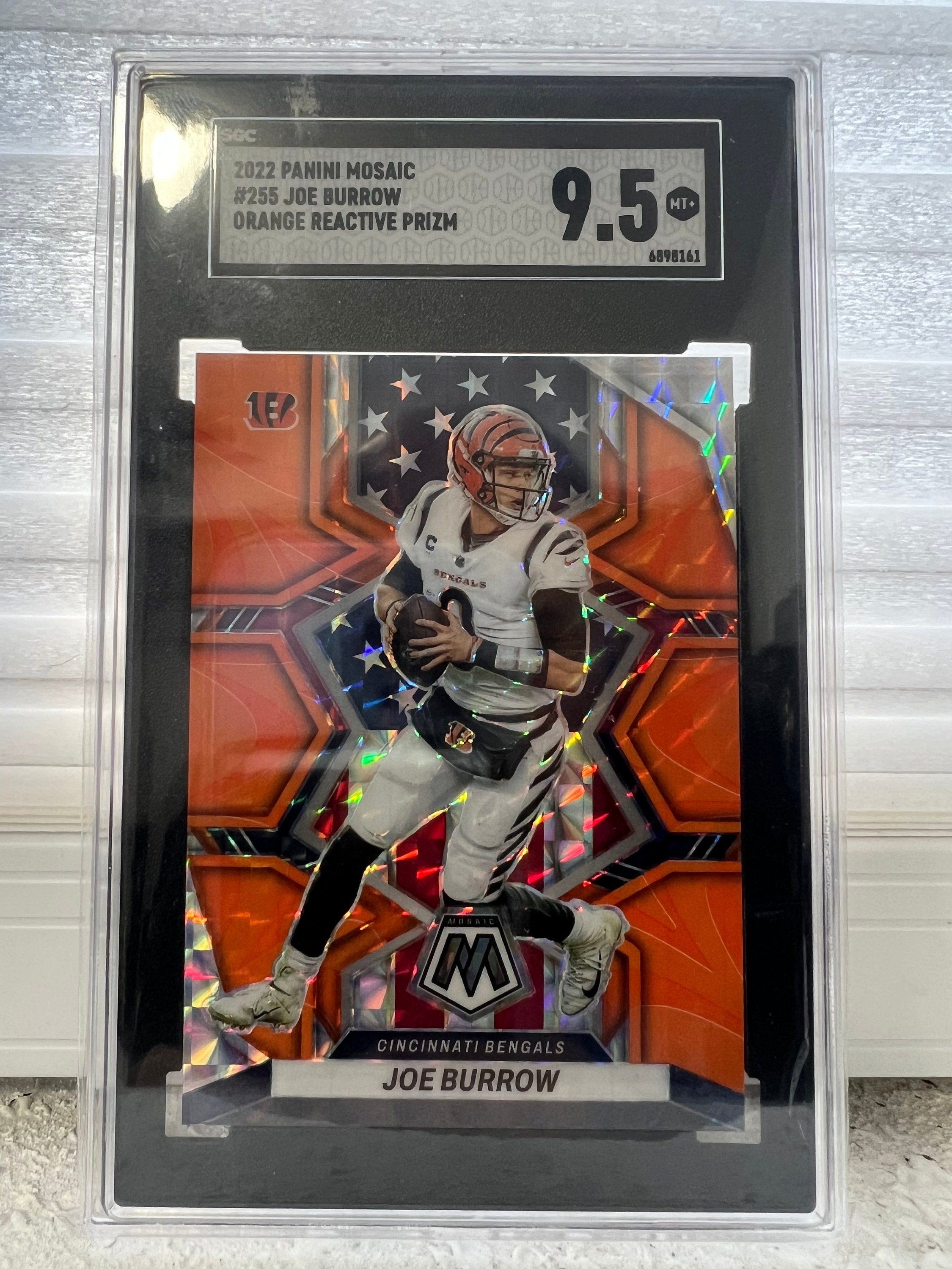 AUTHENTIC Joe Burrow RARE 2022 Panini Mosaic Football Card Orange ...