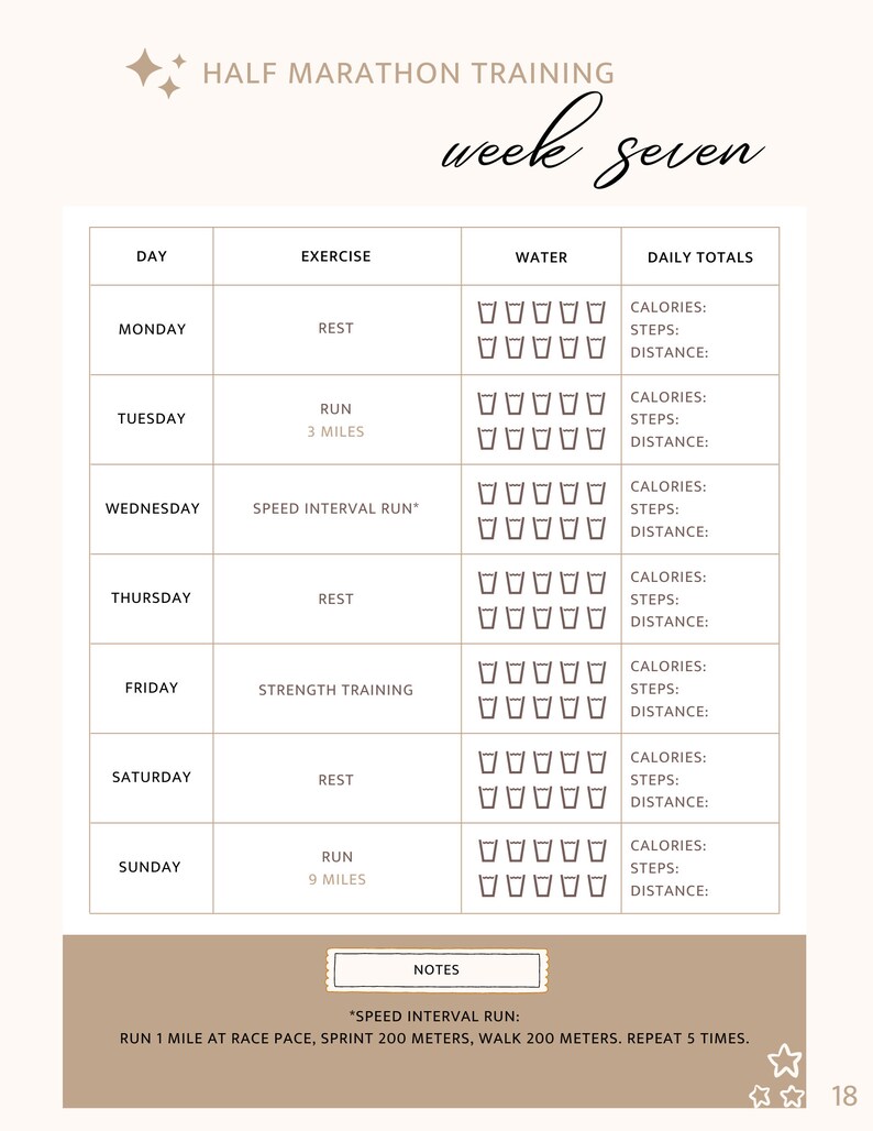12-week Half Marathon Training Plan Guide Digital PDF Download - Etsy