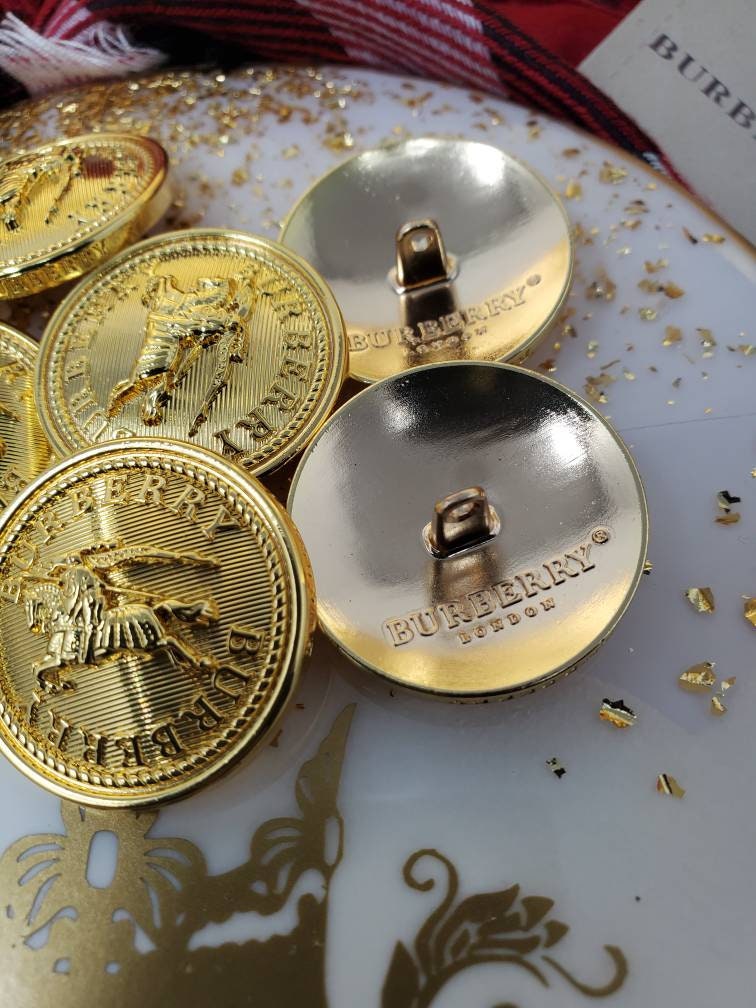 NEW 25mm Metal 24k GOLD Button for Coats Sweaters Suits Cardigan Women ...