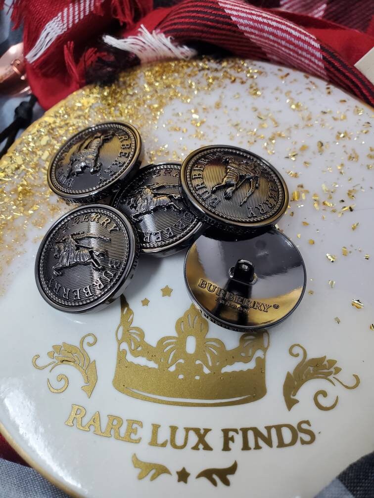 6 X 25mm Metal BLACK Button for Coats Sweaters Suits Cardigan Womens ...