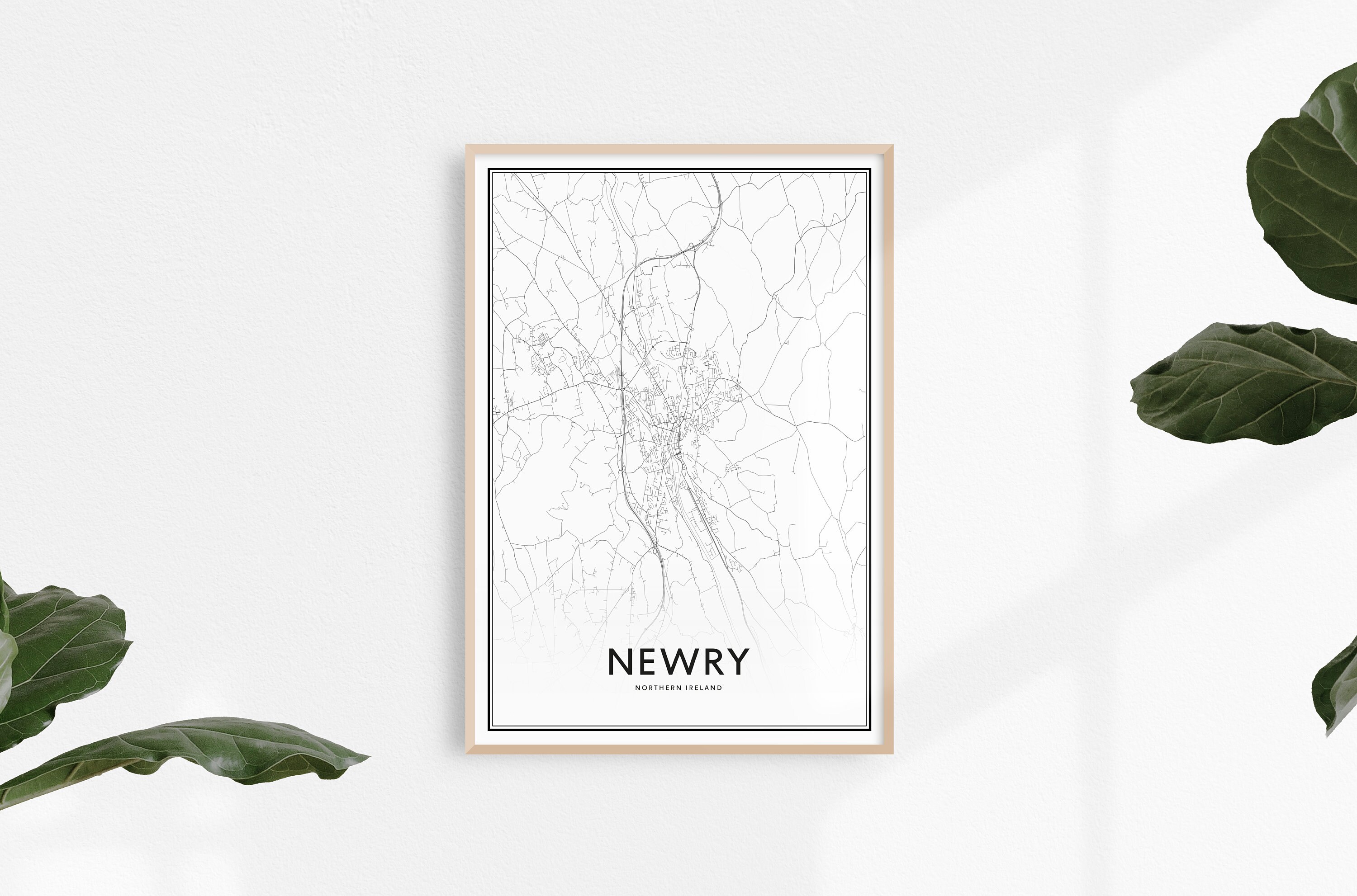 Newry Northern Ireland Map Print Newry Map Art Newry Map | Etsy