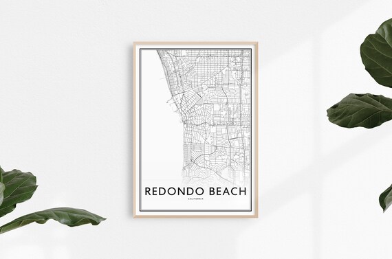 Digital Prints Prints Printable Map City Map Print Redondo Beach Map ...