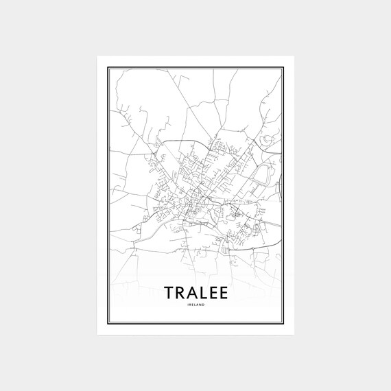 Tralee Map Print Tralee Map Art Tralee Map Poster City Map | Etsy