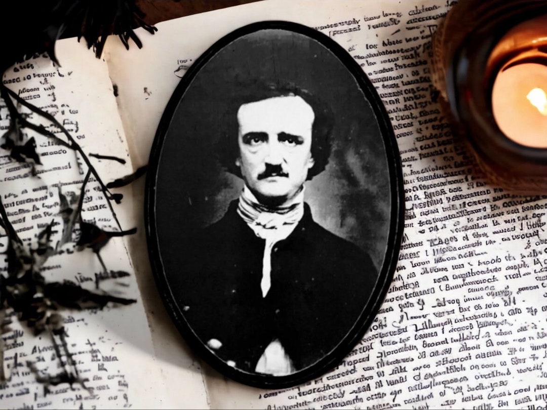 Edgar Allan Poe Decor, Edgar Allan Poe Gifts, Dark Art Gift, Gothic ...